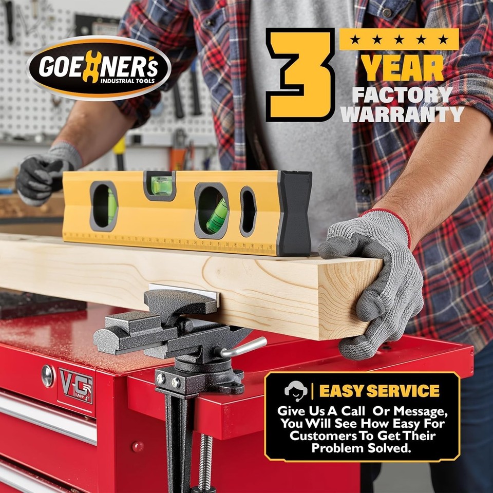 Upgraded 3.3" Heavy-Duty Bench Vise with 360° Swivel for Precision ...