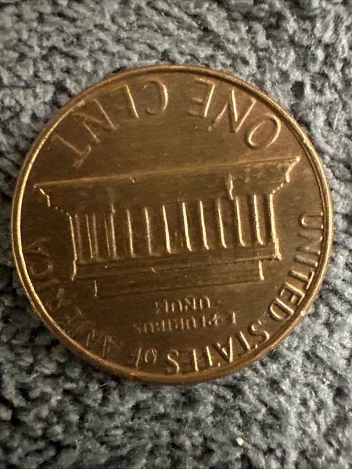 1981 D Lincoln Memorial Penny Coin Obverse DDOR RD Error Rare Filled ...