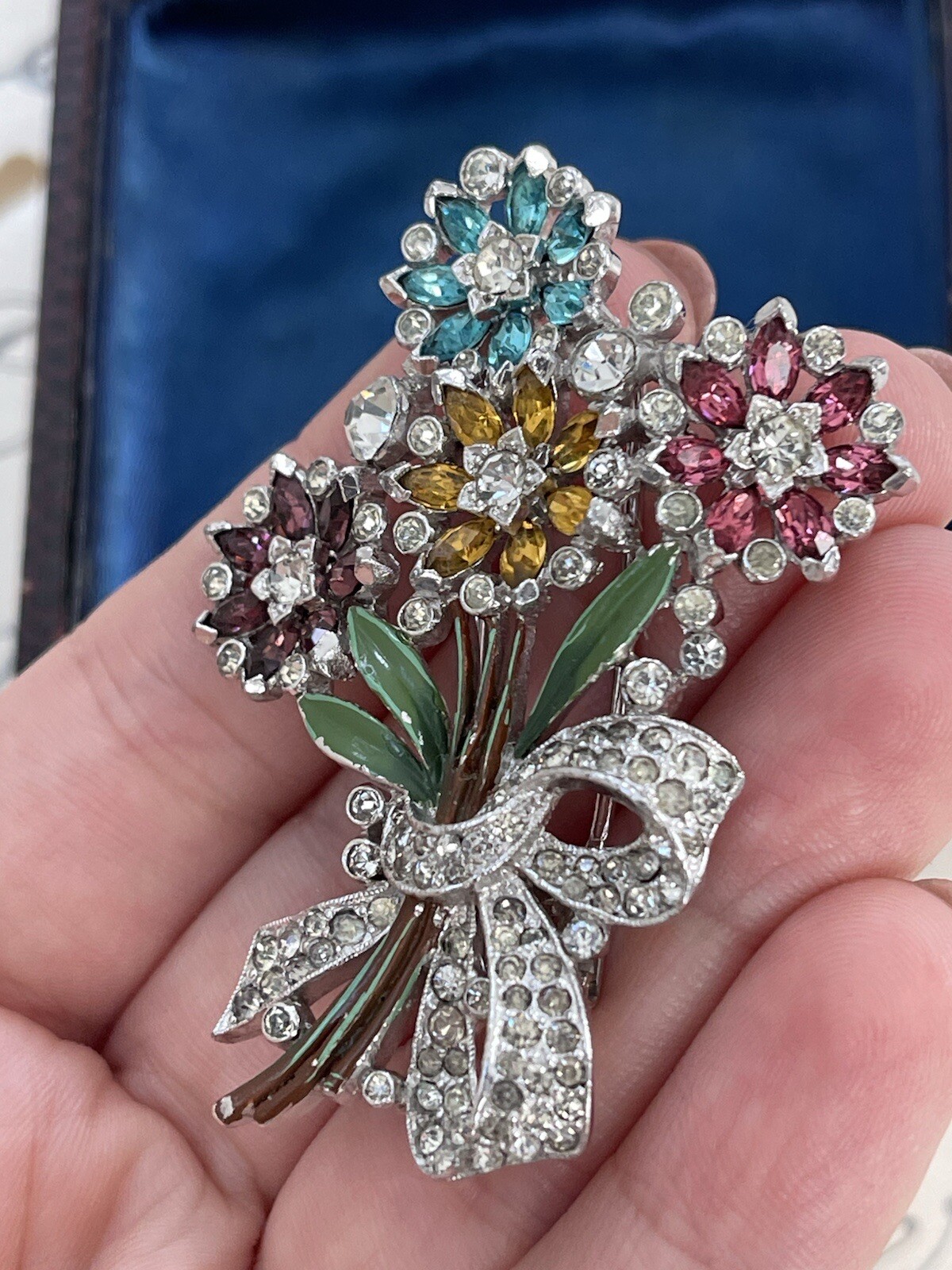 Trifari brooch Flowers Bouquet Multi Color Rh Antique 1940s A Philippe ...