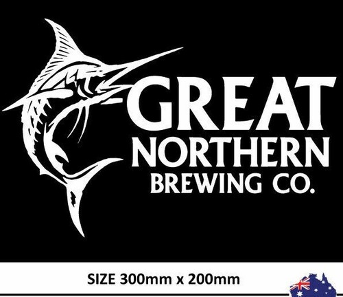 GREAT NORTHERN beer Fishing logo sticker popular car decal | eBay