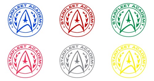 Vinyl Decal Truck Car Sticker Laptop - Star Trek Starfleet Academy Logo ...