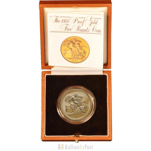 1981 Proof Gold £5 Coin Quintuple Sovereign Boxed | eBay UK