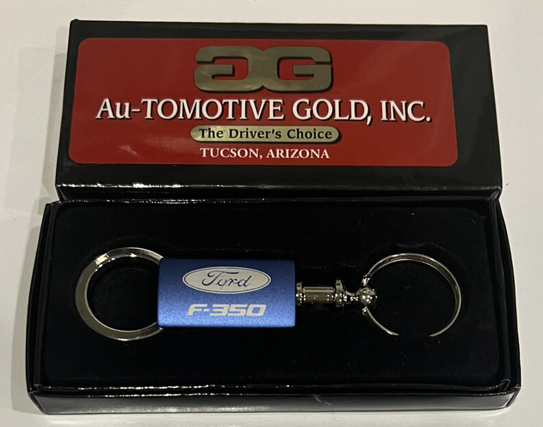 Ford F-350 Key Ring Chrome Aluminum Blue Valet Keychain NEW IN BOX | eBay