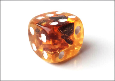 Baltic amber Dice with rounded corners, amber pressed . 17 mm -One dice ...