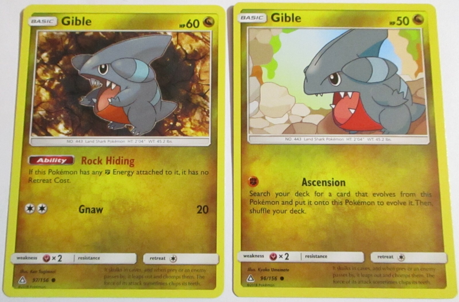 Gible Pokemon Card