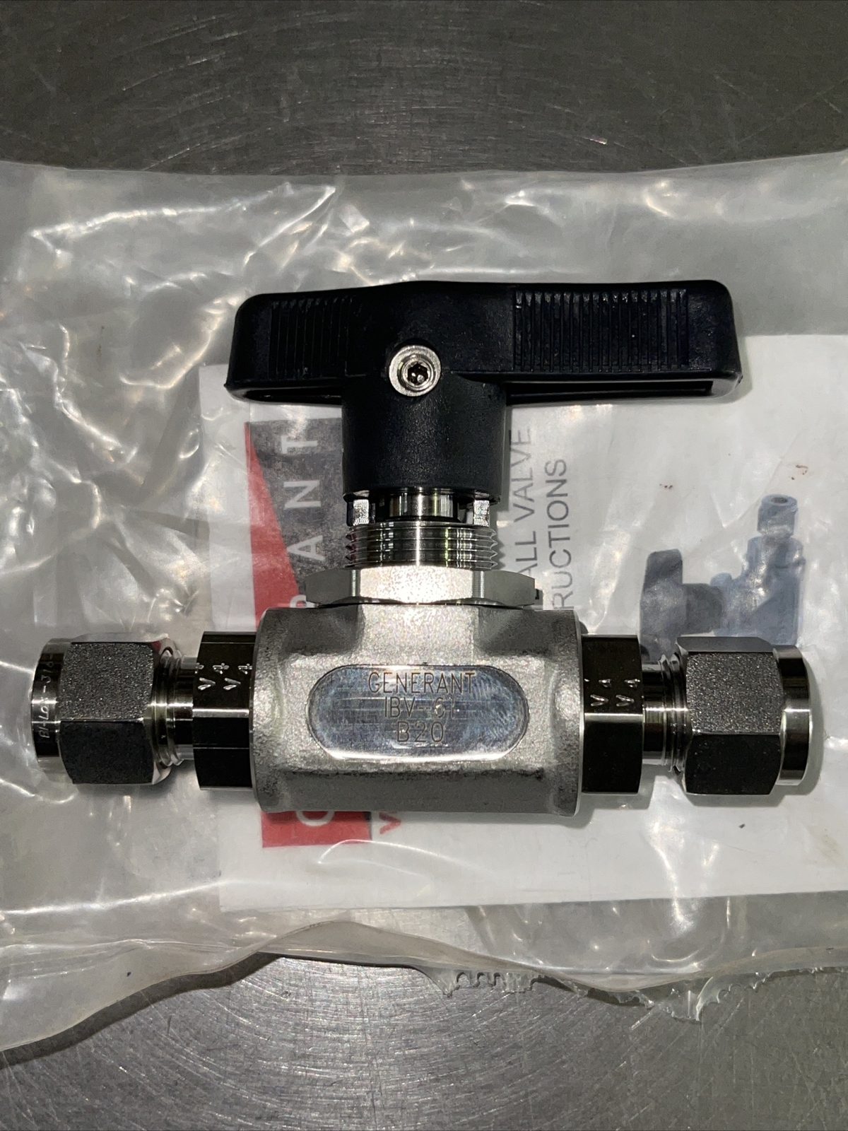 GENERANT BILOK BALL VALVE 3/8 COMP 6000 PSI IBV-6T SWAGELOK VALVES | eBay