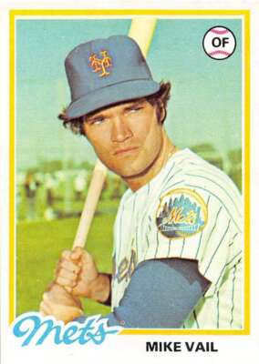 1978 Topps #69 Mike Vail EX++ Excellent++ Mets J2M | eBay