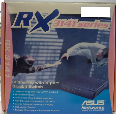Brand New ASUS RX-3141 IP Sharing with 4-Port Managed Gigabit Switch ...
