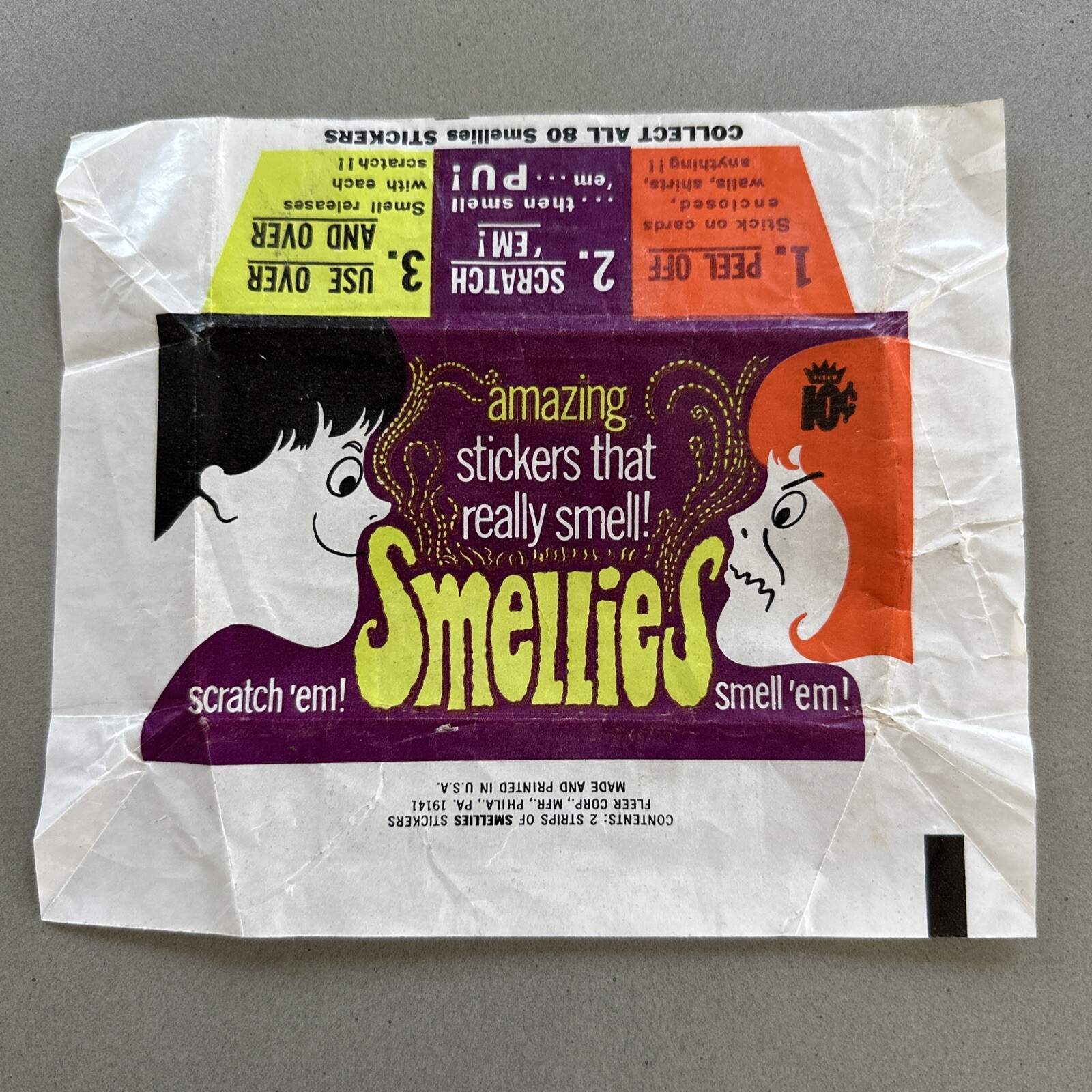 1969 Fleer Smellies Wax Wrapper Trading Cards | eBay