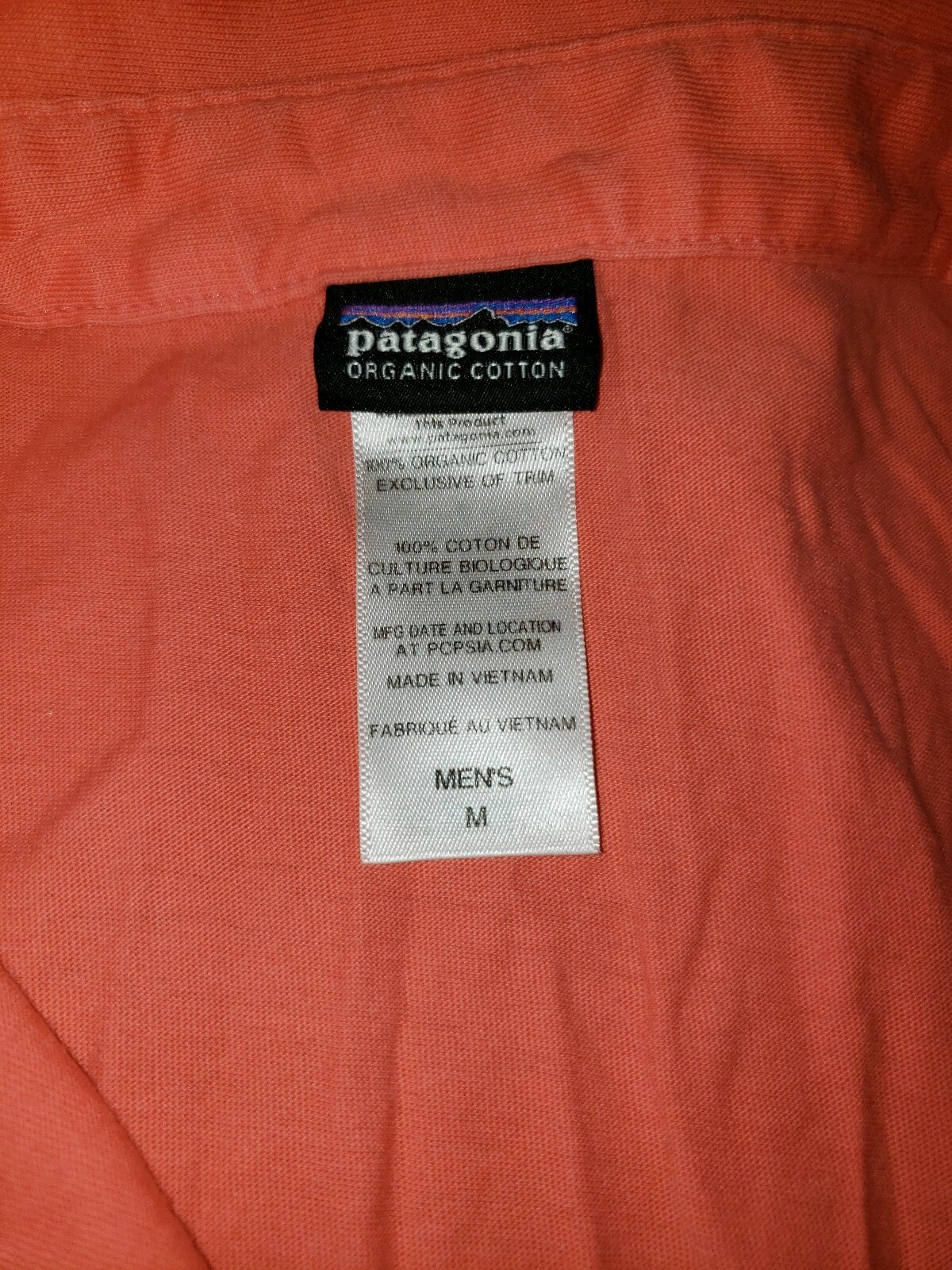 Patagonia Fish Logo Organic Cotton Polo Shirt Pink Mens M Medium GUC | eBay