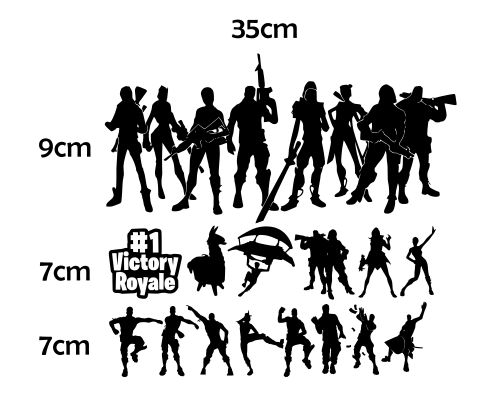 Fort Gaming nite dancing characters stickers decals vinyl wall art sign ...