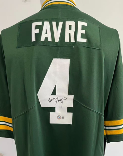 Brett Favre Signed Custom Jersey Autograph COA XL | eBay