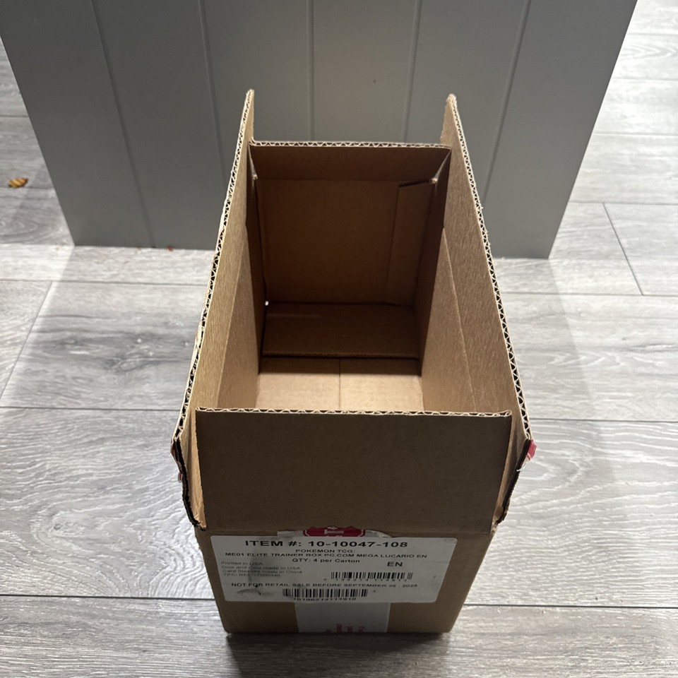 Pokemon Center Mega Evolution Lucario OPEN Cardboard BOX for 4 Etb | eBay