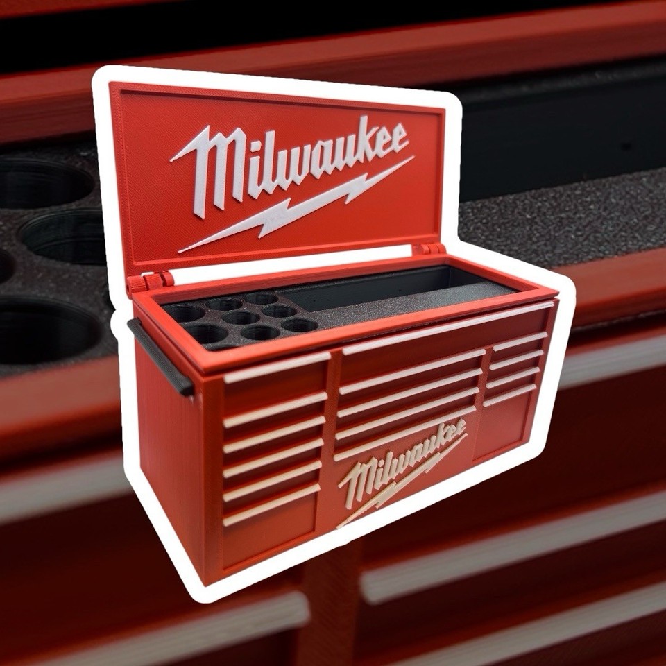 Milwaukee Workbench Toolbox Business Cards And Pen Holder | eBay