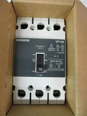 Siemens 3VF2313-1FC41-0AA0, 16 Amp, 480 Volt, 3 Pole, 20K, Circuit ...