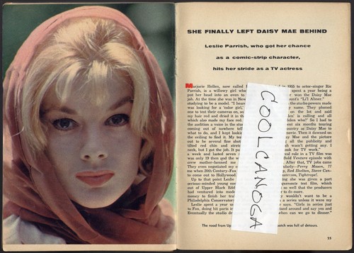 1960 TV ARTICLE~LESLIE PARRISH~DAISY MAE in LIL ABNER~MARJORIE HELLEN ...