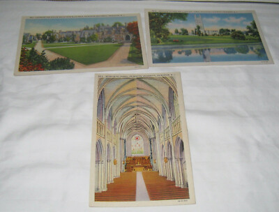 3 1930-45 PRINCETON NJ PHOTO POSTCARDS “LOCKHART & FOULKE HALLS FROM ...
