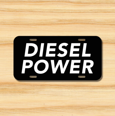 Diesel Power License Plate Vehicle Auto Tag F150 Ram Chevy GMC Truck ...