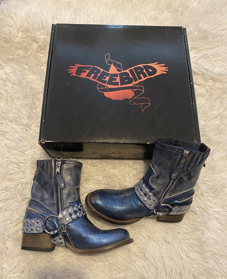 Women’s Freebird Blue Boots US5 | eBay
