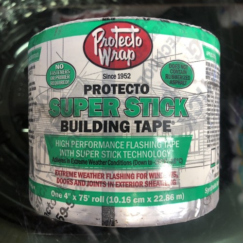 PROTECTO WRAP 4" x 75' ROLL SUPER STICK BUILDING TAPE HIGH PERF ...