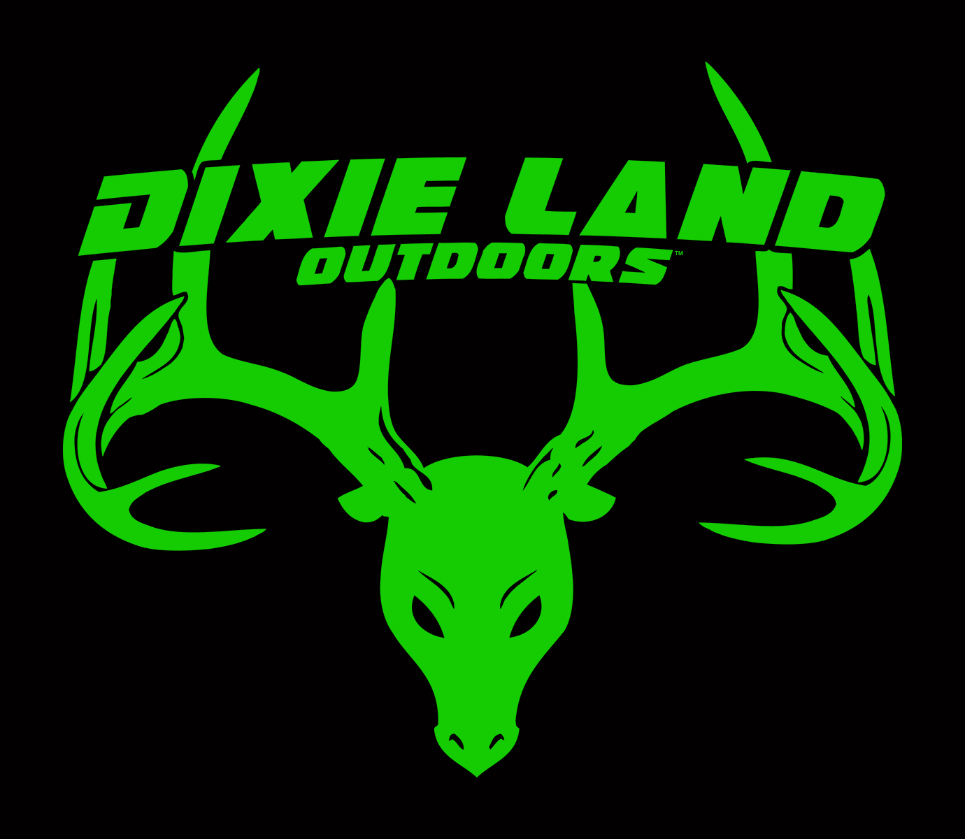 Dixie Land Outdoors Deer Skull Logo 2015 Window decal sticker bow ...