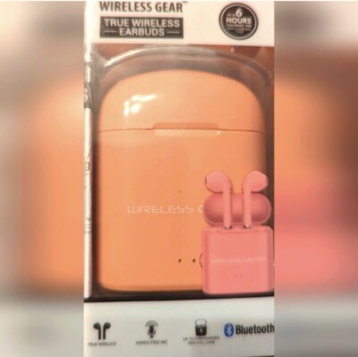 Pink Wireless Bluetooth Earbuds Headphones 🆕 True Wireless Gear 🔥 | eBay