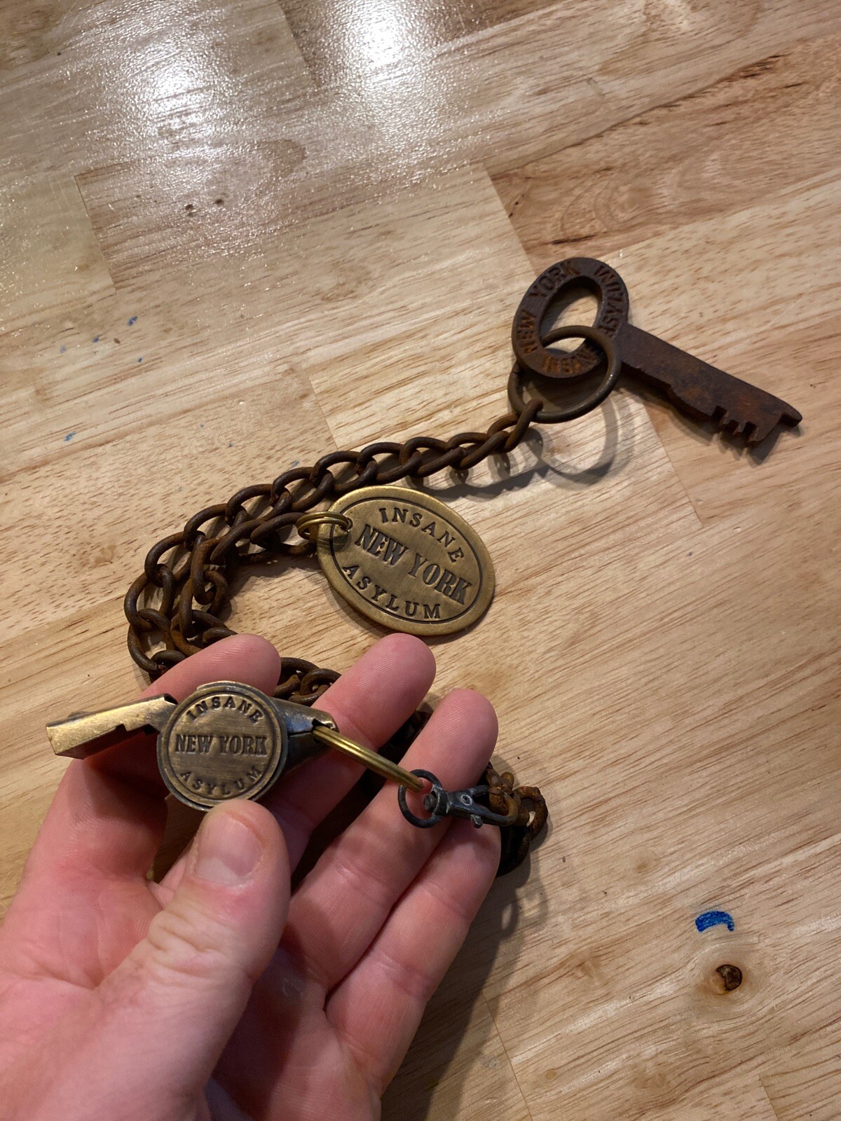 Insane Asylum Prison Key Whistle Chain Jailer Set Lot New York NYC ...