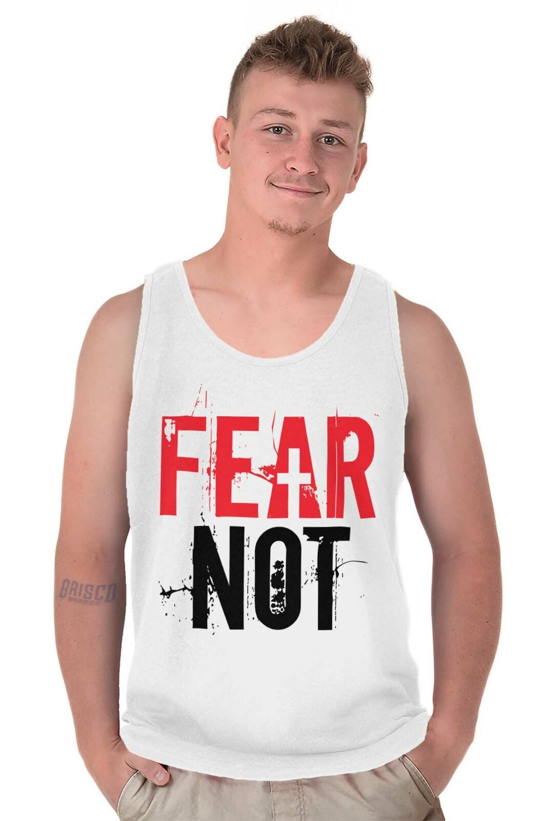 Fear Not Christian Religious Jesus Christ Tank Top T Shirts Tees Men