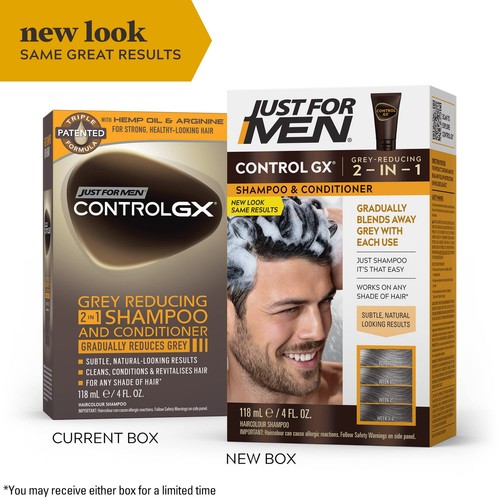 Control GX Grey Reducing 2-in-1 Shampoo and Conditioner, Gradual Hair ...