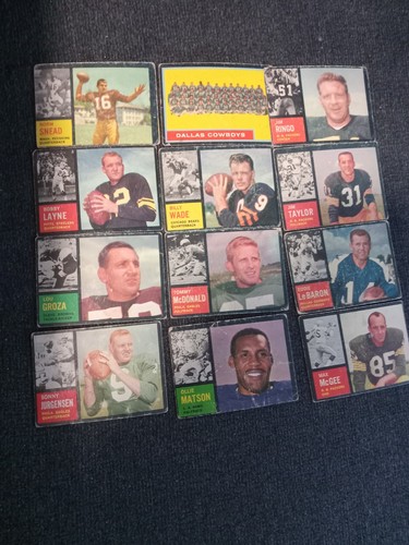 1962 Topps Football Lot 44 Cards Fair-poor | eBay