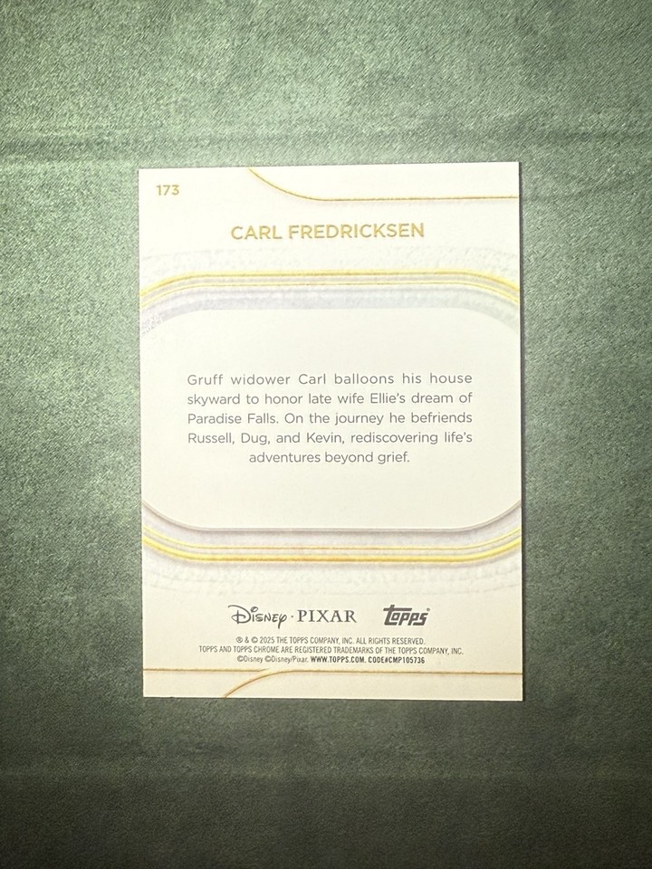 2025 Topps Chrome Disney | Carl Fredricksen /50 #173 | eBay