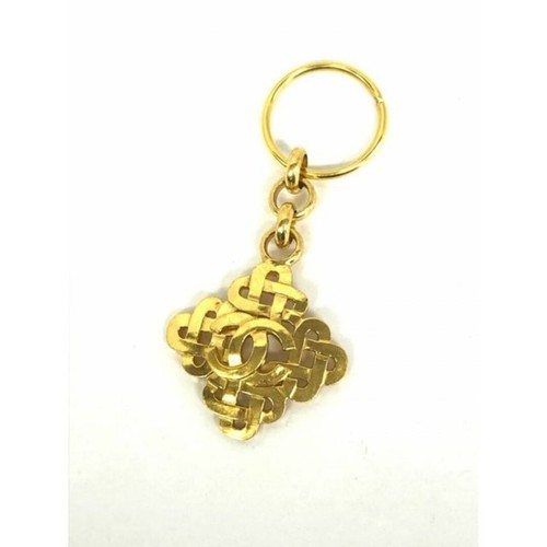 Chanel Key Ring GP Key Chain Key Holder Gold Coco Mark Bag Charm 97P ...