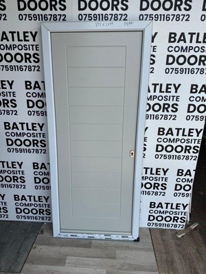NEW EXTERNAL PEARL GREY SOLID CORE COMPOSITE DOOR 895X2070MM *1745 ...