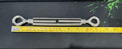 (2 pcs) M10 Eye and Eye Turnbuckle, 3/8 In 10M Thick 304 Stainless ...