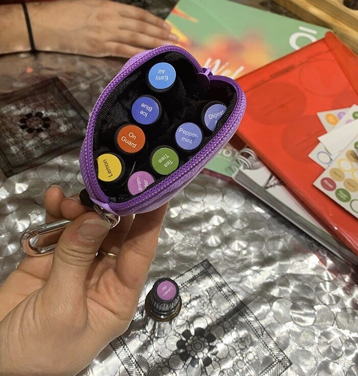Purple Key Chain Pouch Filled With 8 Doterra Essential Oils | eBay