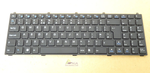 Clevo Co. W76C, W76T, W76TH Laptop Black UK Keyboard P/N: 6-80-M9800 ...