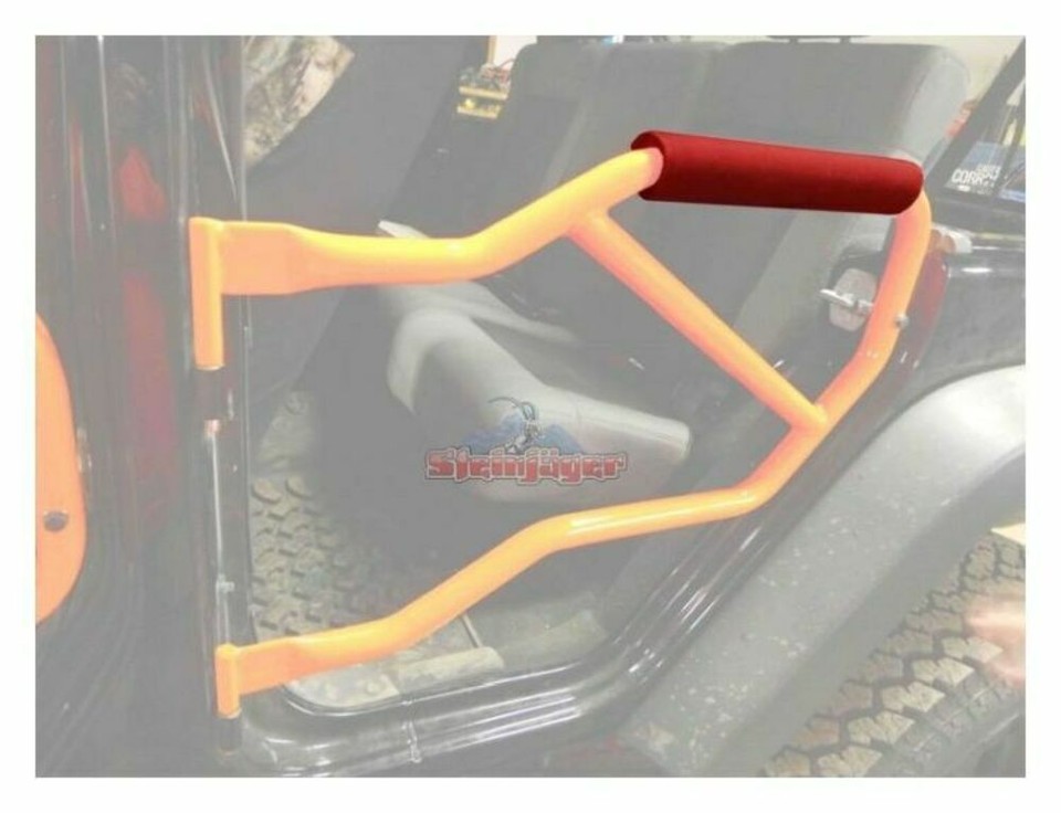 Steinjager Rear Tube Door Arm Rests-Red, for Wrangler JK 4dr; J0046099 ...