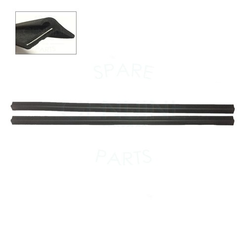 A PAIR OF MERCEDES W123 W126 DOOR WINDOW GLASS OUTER RUBBER SEALS ...
