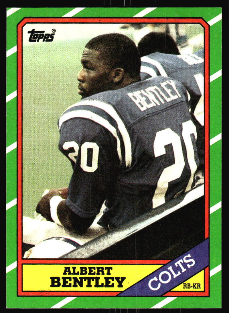 1986 Topps Albert Bentley Rookie #317 Indianapolis Colts | eBay