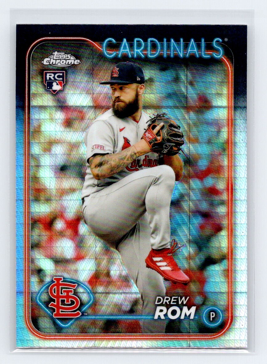 Drew Rom 2024 Topps Chrome #195 Prism Refractor Rookie | eBay