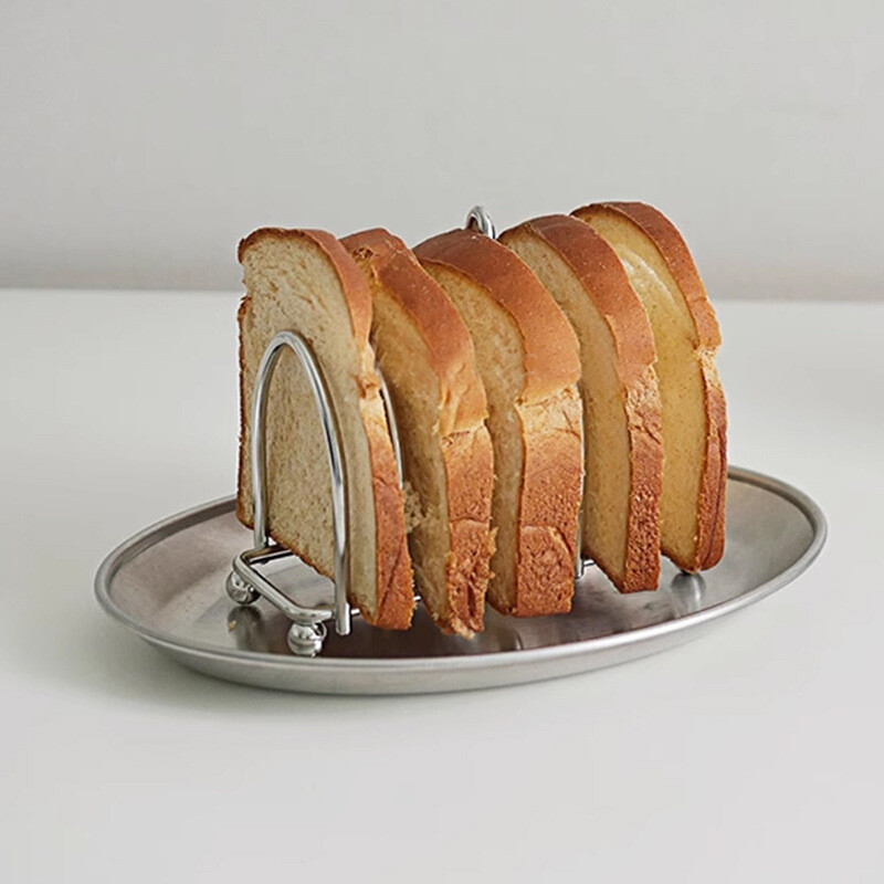 Stainless Steel Toast Bread Rack Restaurant Home Bread Holder 6 Slices ...