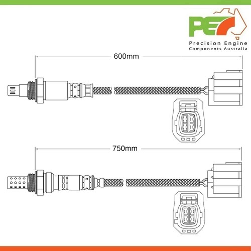 2x New OEM Pre-Cat & Post-Cat Oxygen Sensors For Mazda Demio (Mazda 2 ...