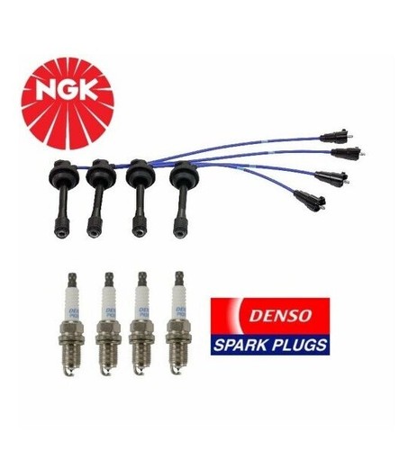 For 1997-1999 Toyota Corolla NGK Wire Set "TE64"+4x Denso PK16TT Spark ...