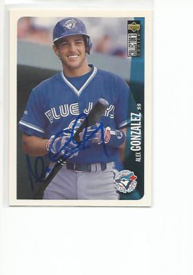 ALEX GONZALEZ Autographed Signed 1996 UDCC card Toronto Blue Jays COA ...