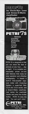 1966 Petri 7S Camera Circle-Eye Green-O-Matic Viewfinder Japan Original ...