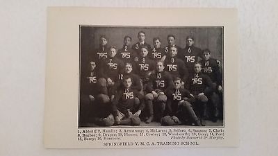 Springfield Y.M.C.A. Training School 1902 Football Team Picture VERY ...
