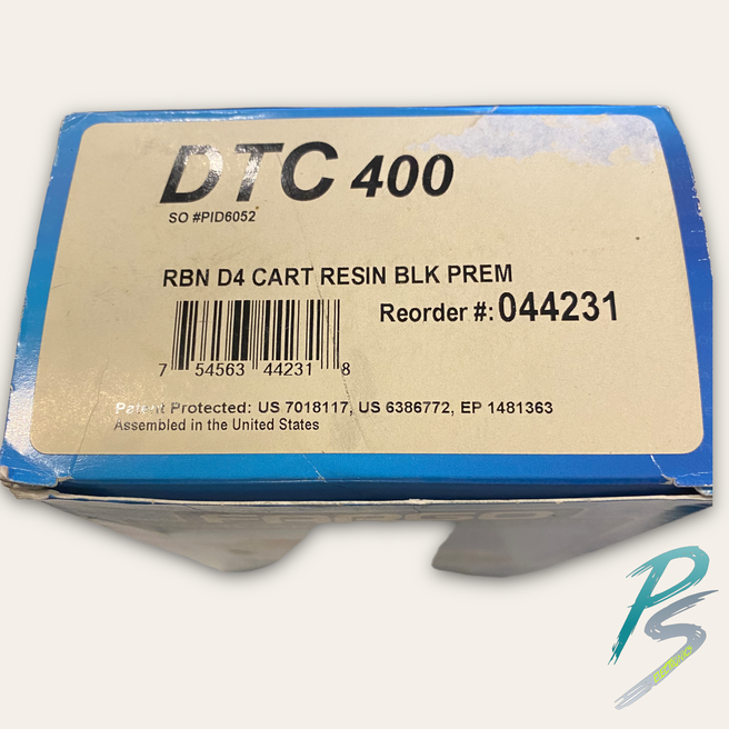 Fargo Ribbon Cartridge DTC400 RBN D4 CART RESIN BLK PREM, NEW ORIGINAL ...