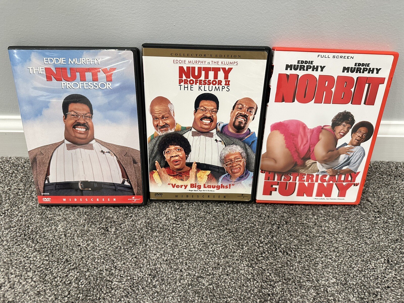 Eddie Murphy 3 Movie DVD Lot The Nutty Professor 1 & 2: The Klumps ...