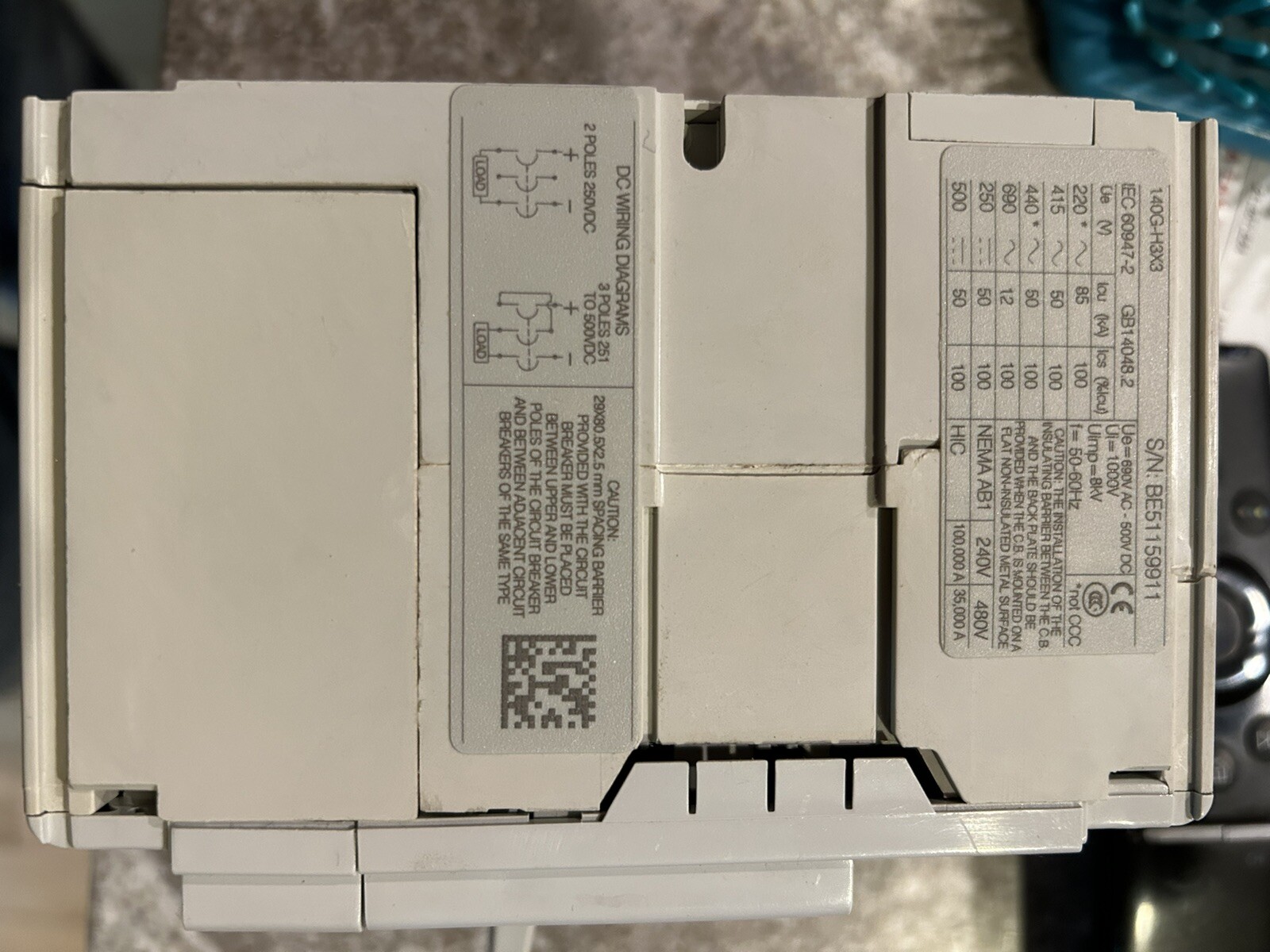 Allen+Bradley+AB+140g-h3x3+Circuit+Breaker+125a+3p for sale online | eBay