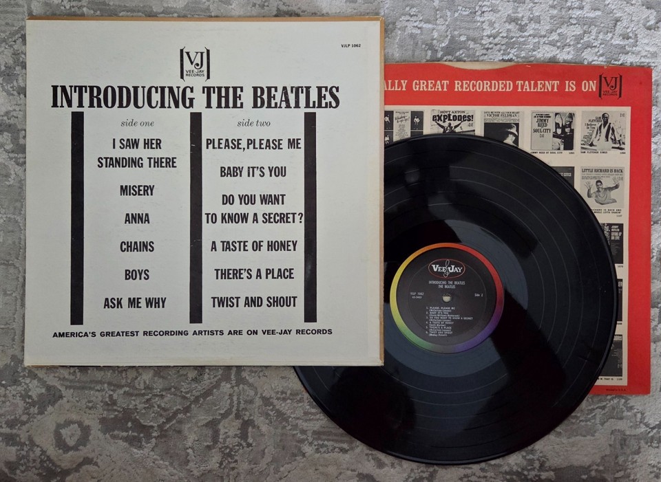 Beatles 1964 VEE JAY 'INTRODUCING THE BEATLES' MONO LP VERS 2 OVAL LOGO ...